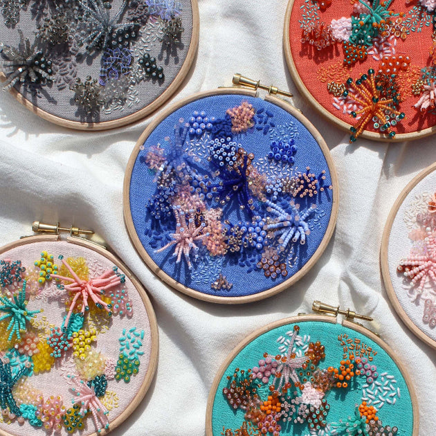 Beginners Embroidery - Introduction to 3D Beaded Embroidery – Tea ...