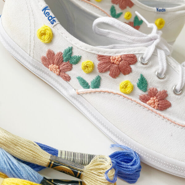 Learn how to Embroider - Make your own Embroidered Trainers – Tea ...